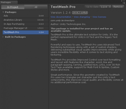 【Unity】TextMesh ProがUnityに組み込まれました | Section31