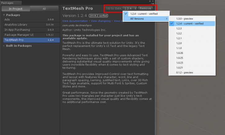【Unity】TextMesh ProがUnityに組み込まれました | Section31